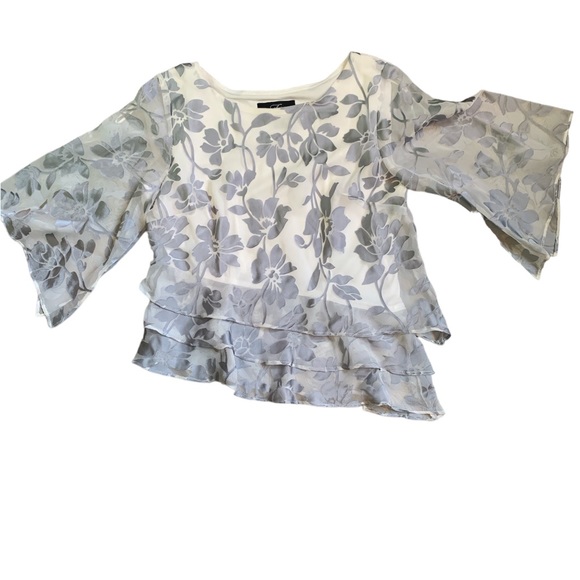 Alex Evenings | Tops | New Alex Evening Asymmetrical Tiered Hem Floral ...